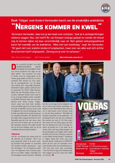 Boek ‘Volgas’ over broers Vermeulen barst van de smakelijke anekdotes ...